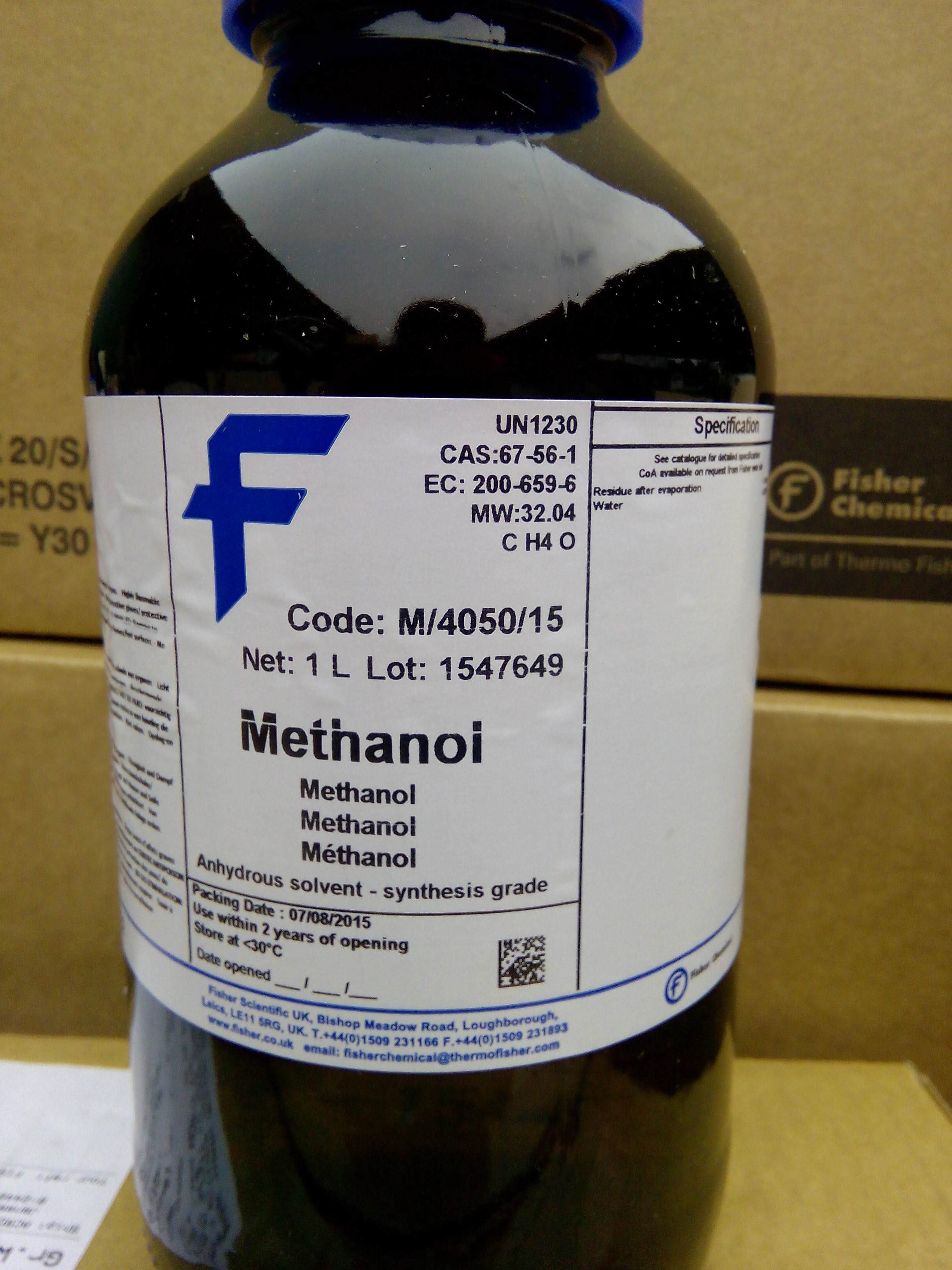 hóa chất methanol , Hóa Chất Fisher , Hãng Fisher , Cân mua methanol ...